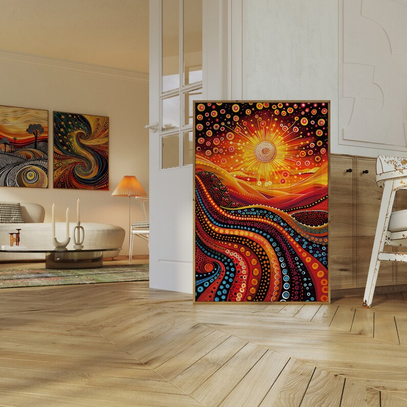 Australian Dreamtime Aboriginal Poster Affordable Indigenous Night Sky ...