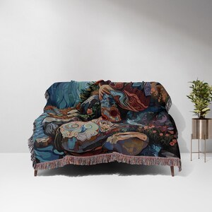 Colorful Native American Style Blanket, Woven Throw Inspired by ...