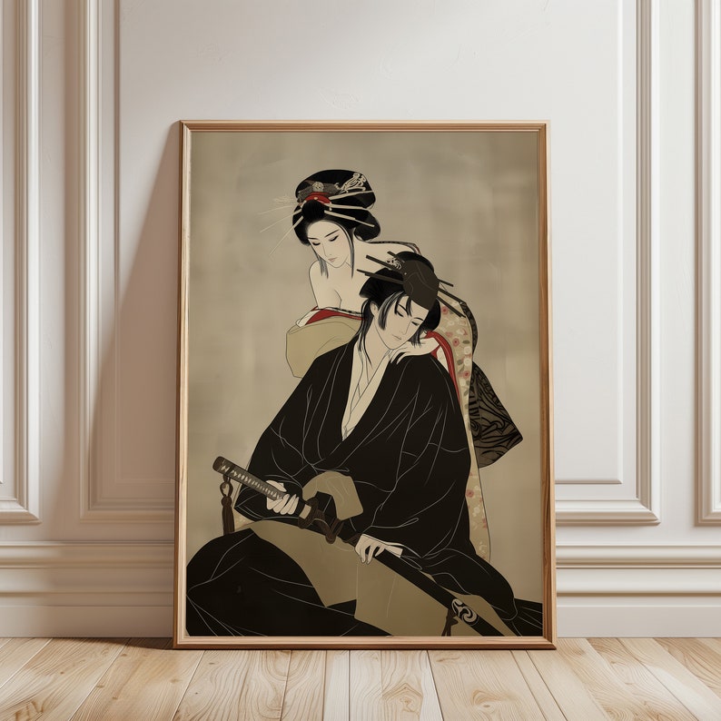 DIGITAL Edo Period Paintings: Geisha and Ronin Samurai Art, Japanese ...