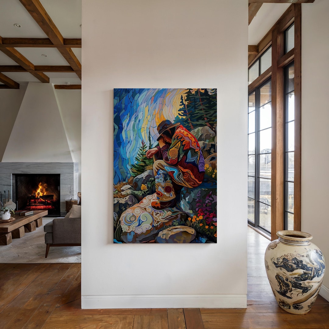 Canadian Aboriginal Artwork, Extra Large Canvas Art Inspired by First ...