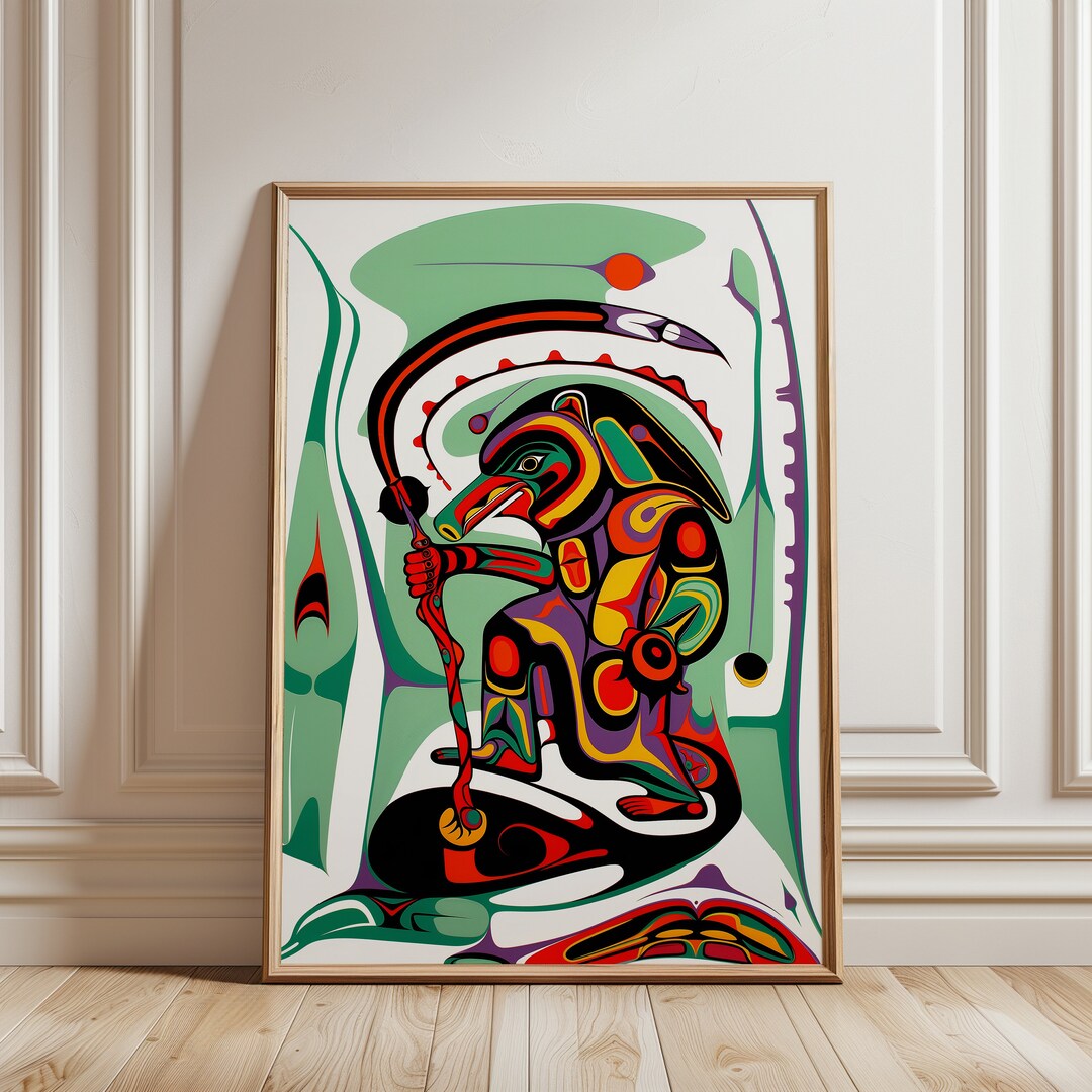 Indigenous-inspired Wall Art Canada, Vibrant Canadian Aboriginal Style ...