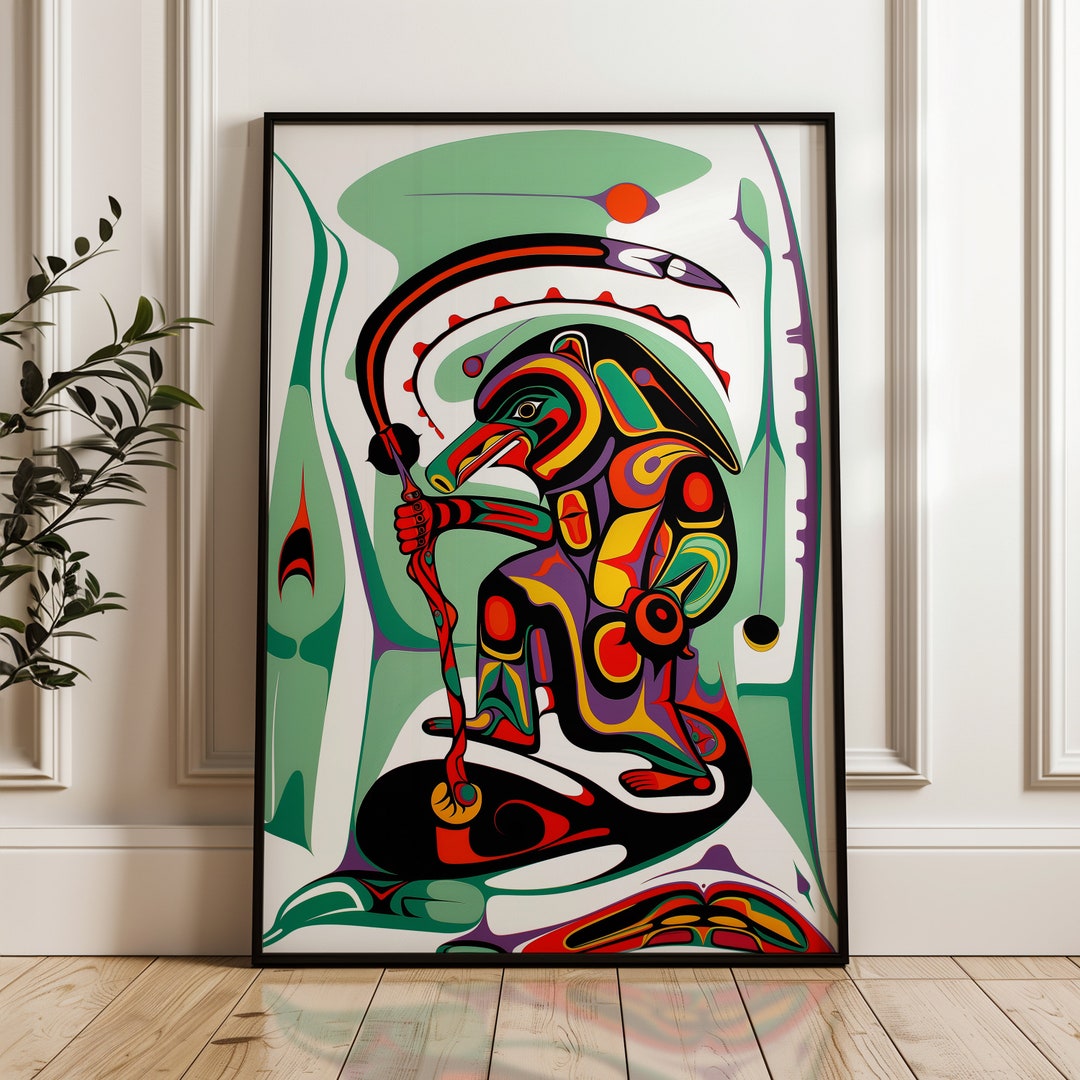 Indigenous Wall Art Canada Poster Vibrant Canadian Aboriginal Artwork ...