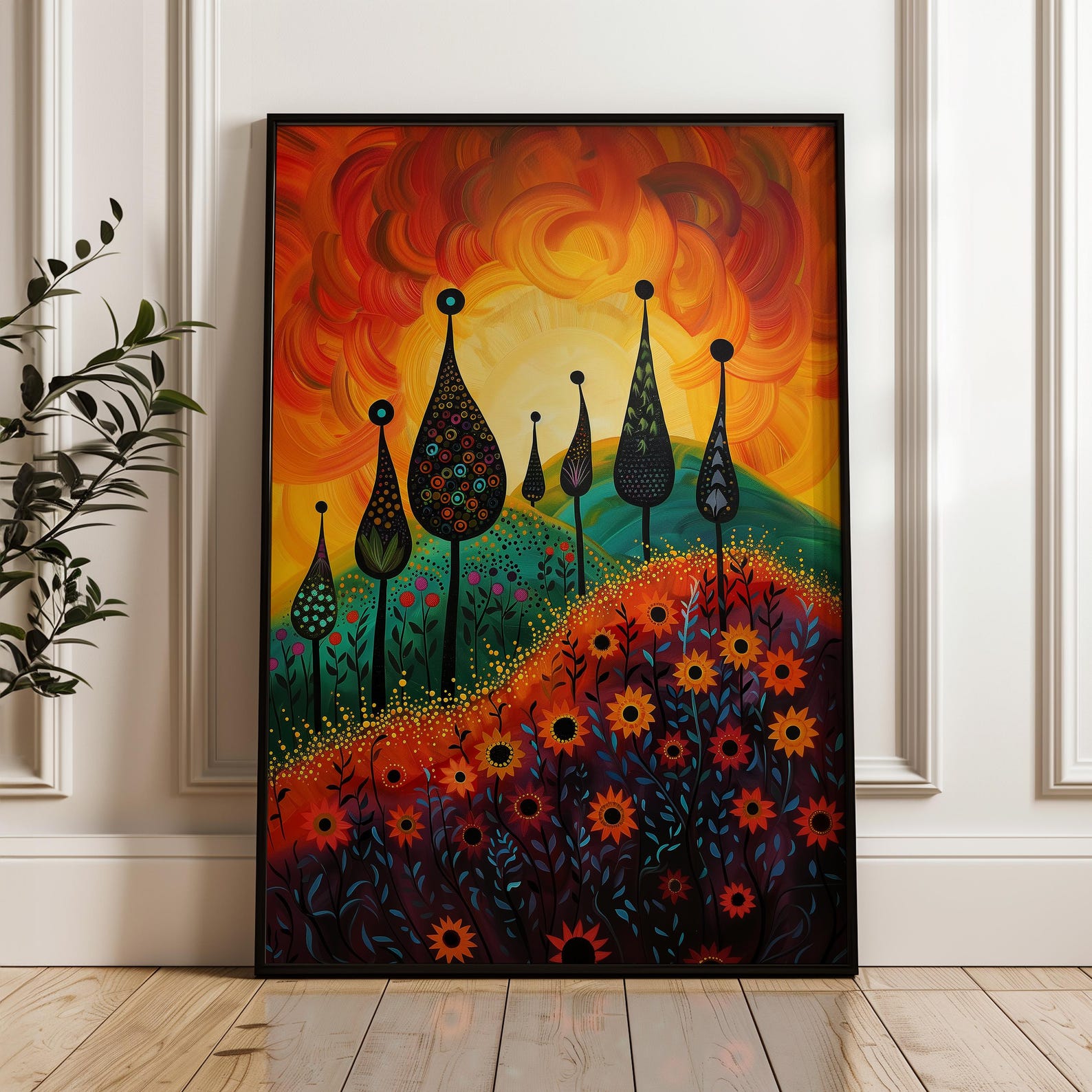 Canadian Aboriginal Art, Sunset Meadow Print – Colorful Indigenous ...