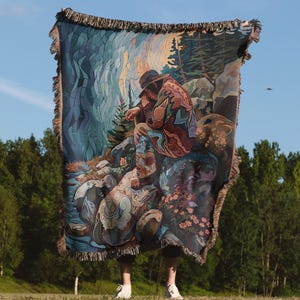 Colorful Native American Style Blanket, Woven Throw Inspired by ...