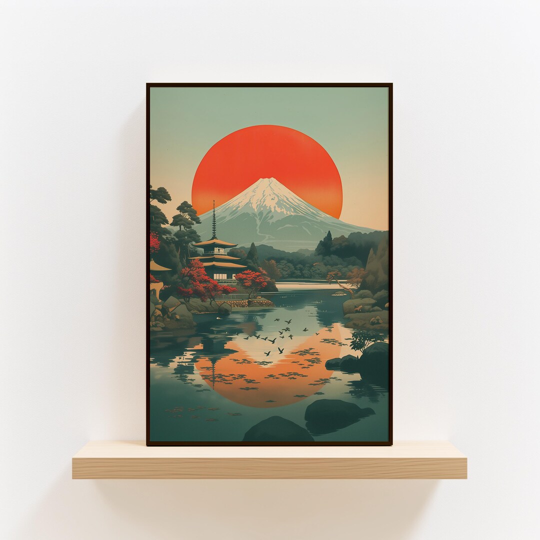 Mount Fuji Ukiyo-e Print: Japanese Landscape Wall Art - Etsy