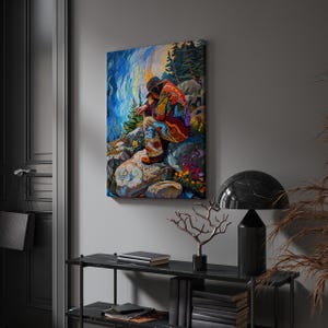 Canadian Aboriginal Artwork, Extra Large Canvas Art Inspired by First ...