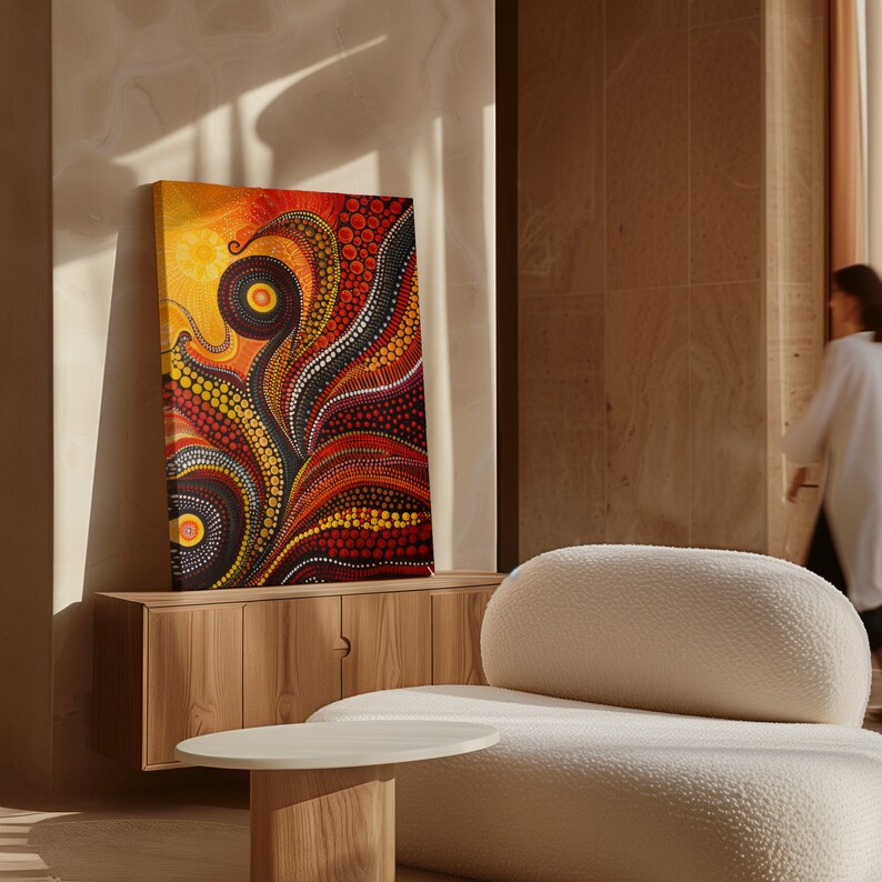 Authentic Aboriginal Dot Art on Extra Large Canvas Traditional ...