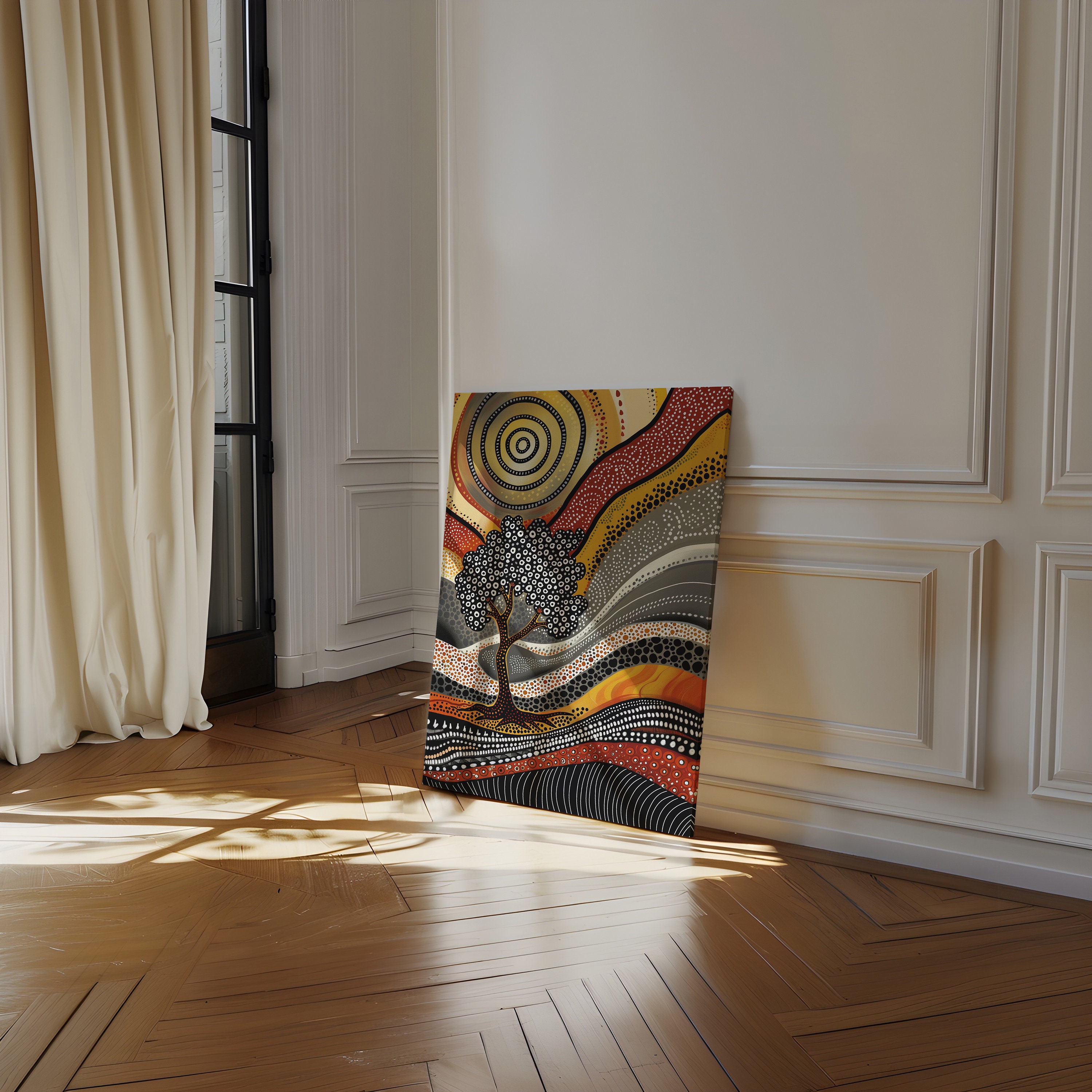 Aboriginal Dreamtime Canvas Art Indigenous Australian Painting With ...