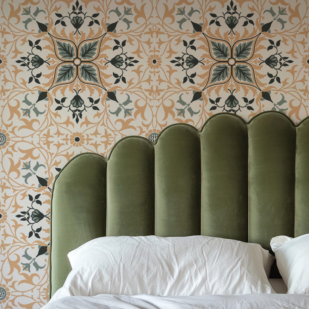 Vintage Vine Pattern William Morris Wallpaper, Classic Botanical Peel ...