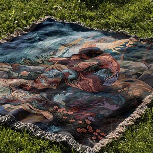 Colorful Native American Style Blanket, Woven Throw Inspired by ...