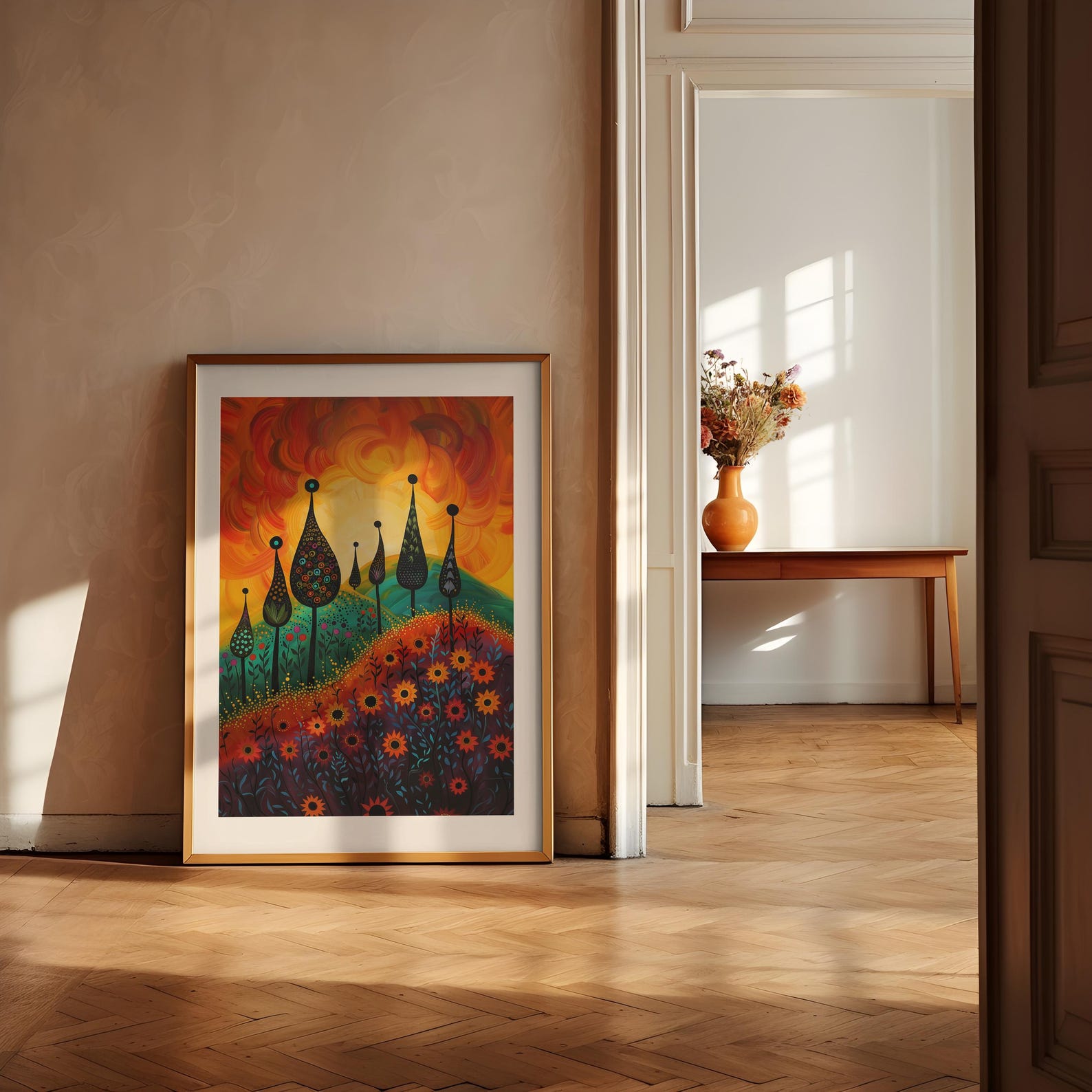 Canadian Aboriginal Art, Sunset Meadow Print – Colorful Indigenous ...