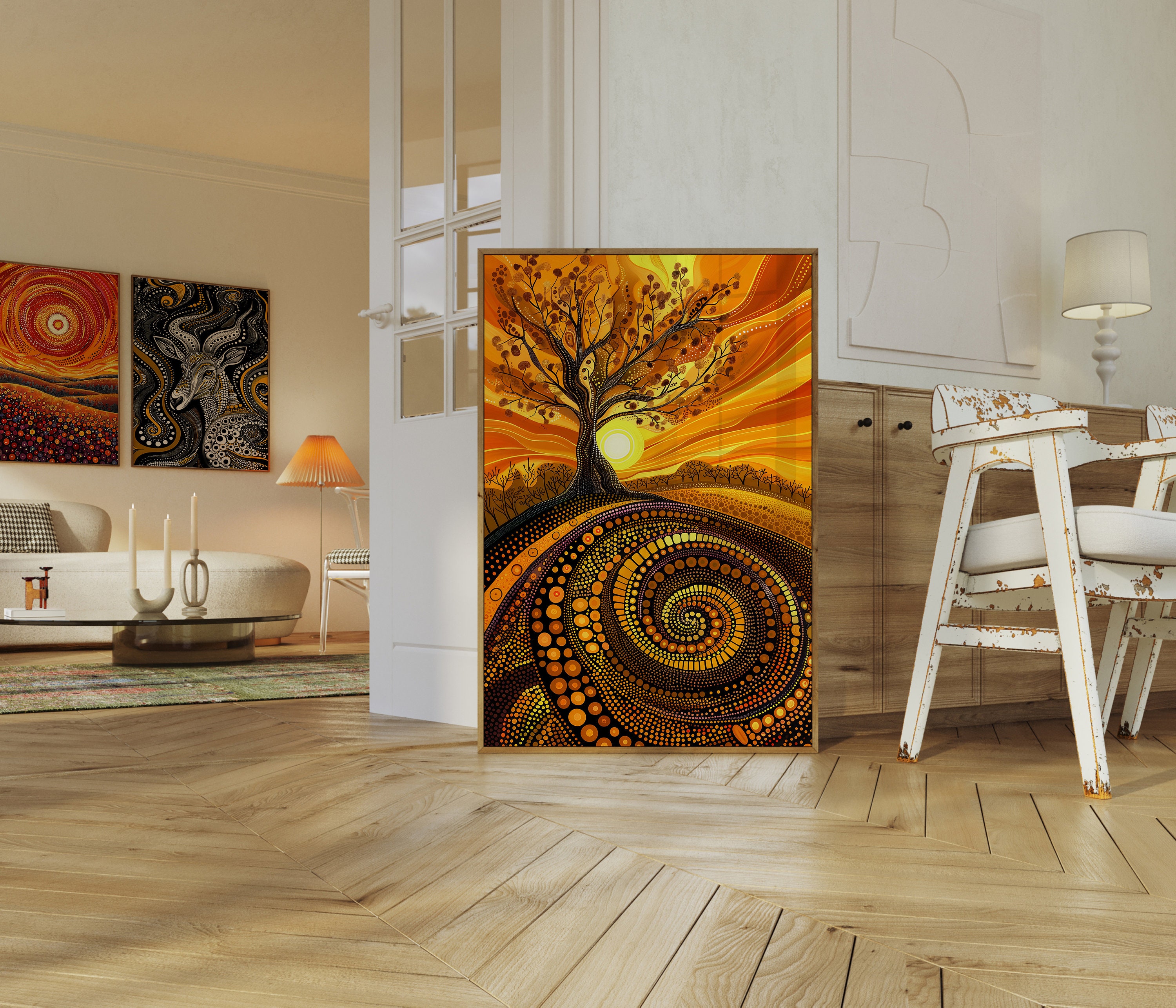 Australian Aboriginal Dot Art Indigenous Wall Art Poster, Aboriginal ...