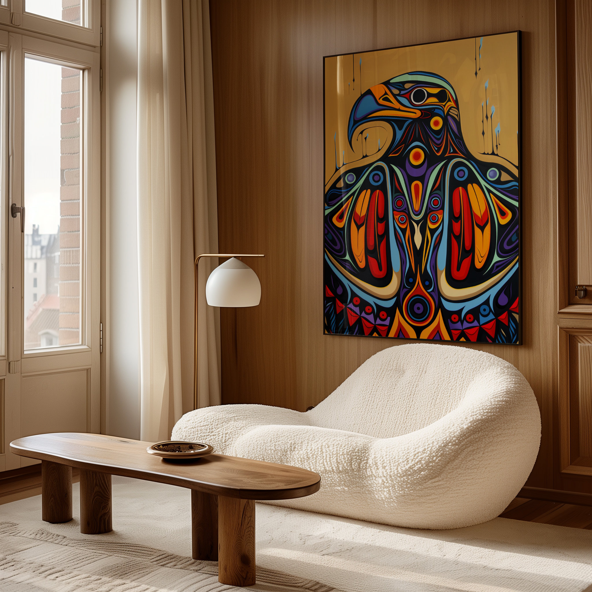 Indigenous Wall Art Vibrant Canadian Aboriginal Eagle Poster, Authentic ...