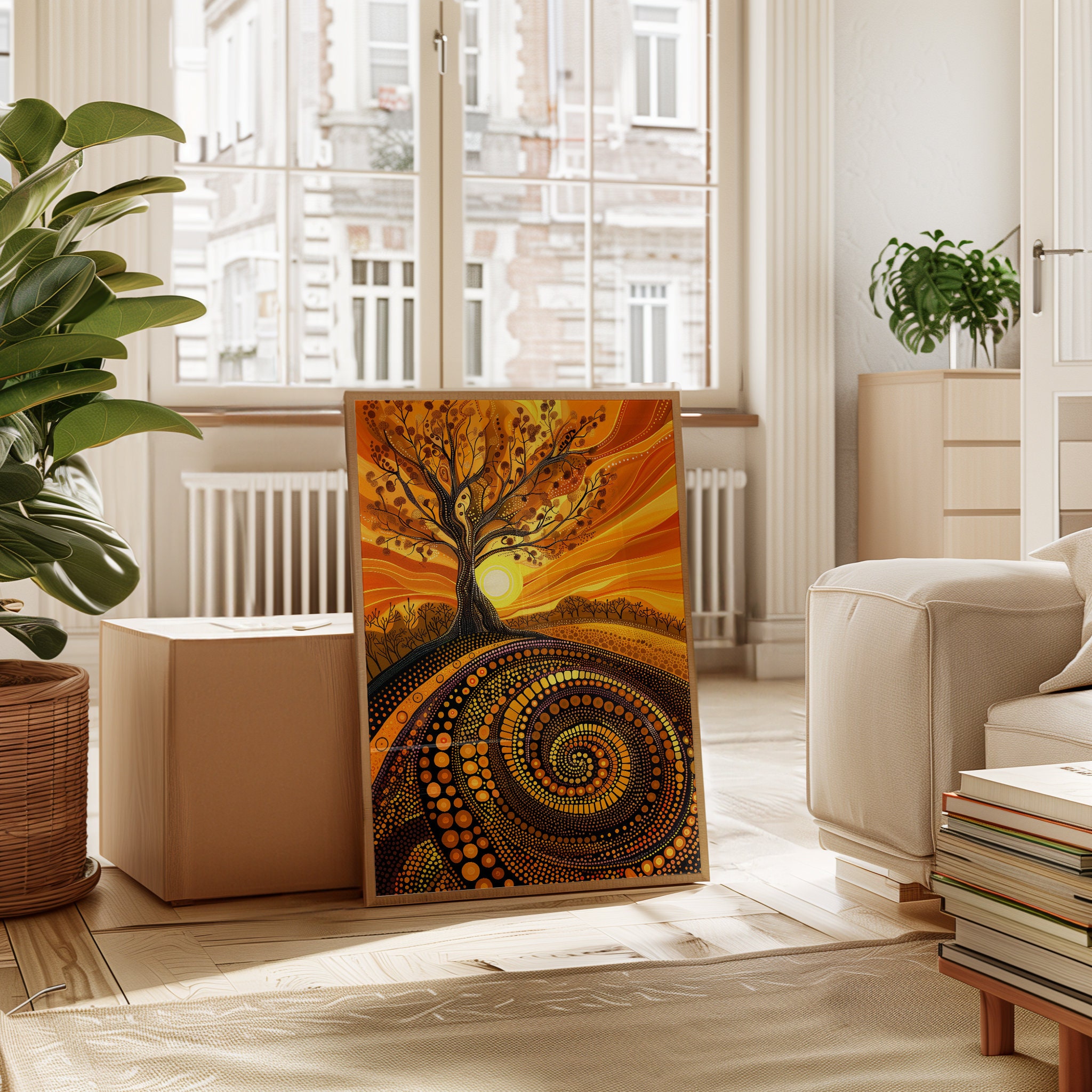Australian Aboriginal Dot Art Indigenous Wall Art Poster, Aboriginal ...