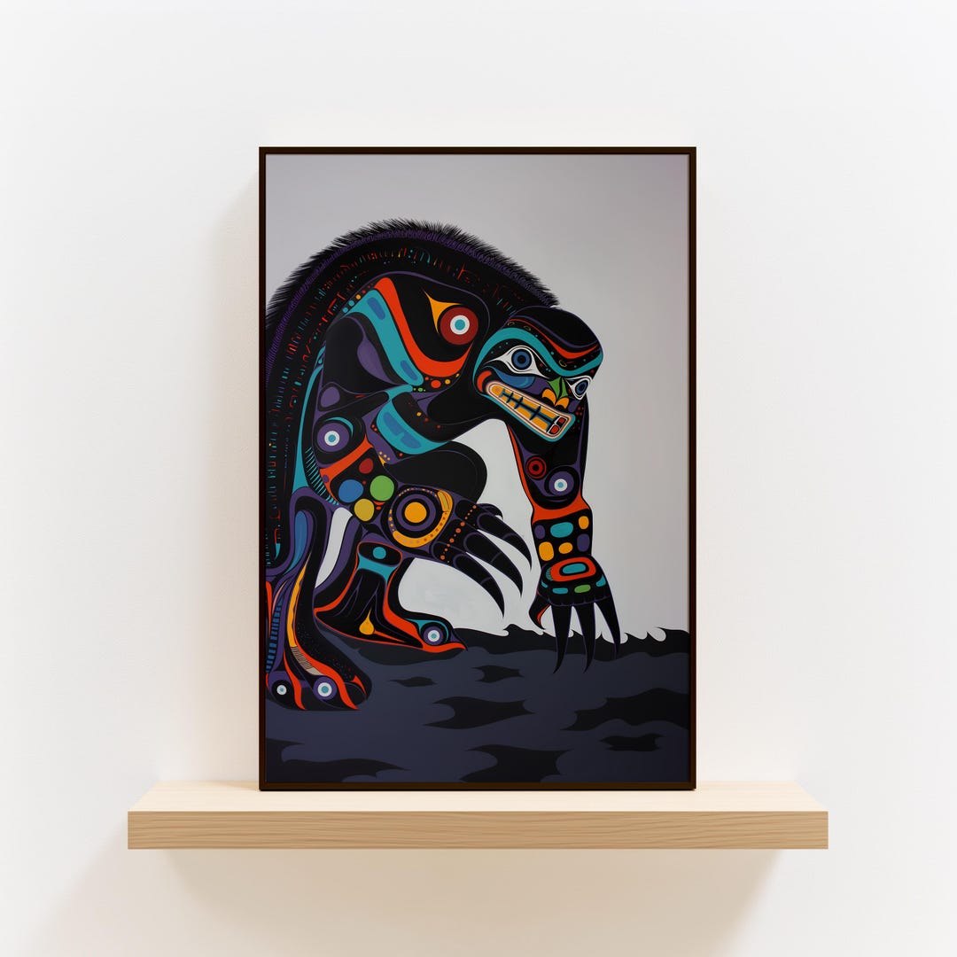 Canadian Aboriginal Artwork, First Nations & Inuit Art Style Print ...