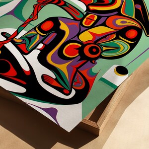 Indigenous Wall Art Canada Poster Vibrant Canadian Aboriginal Artwork ...