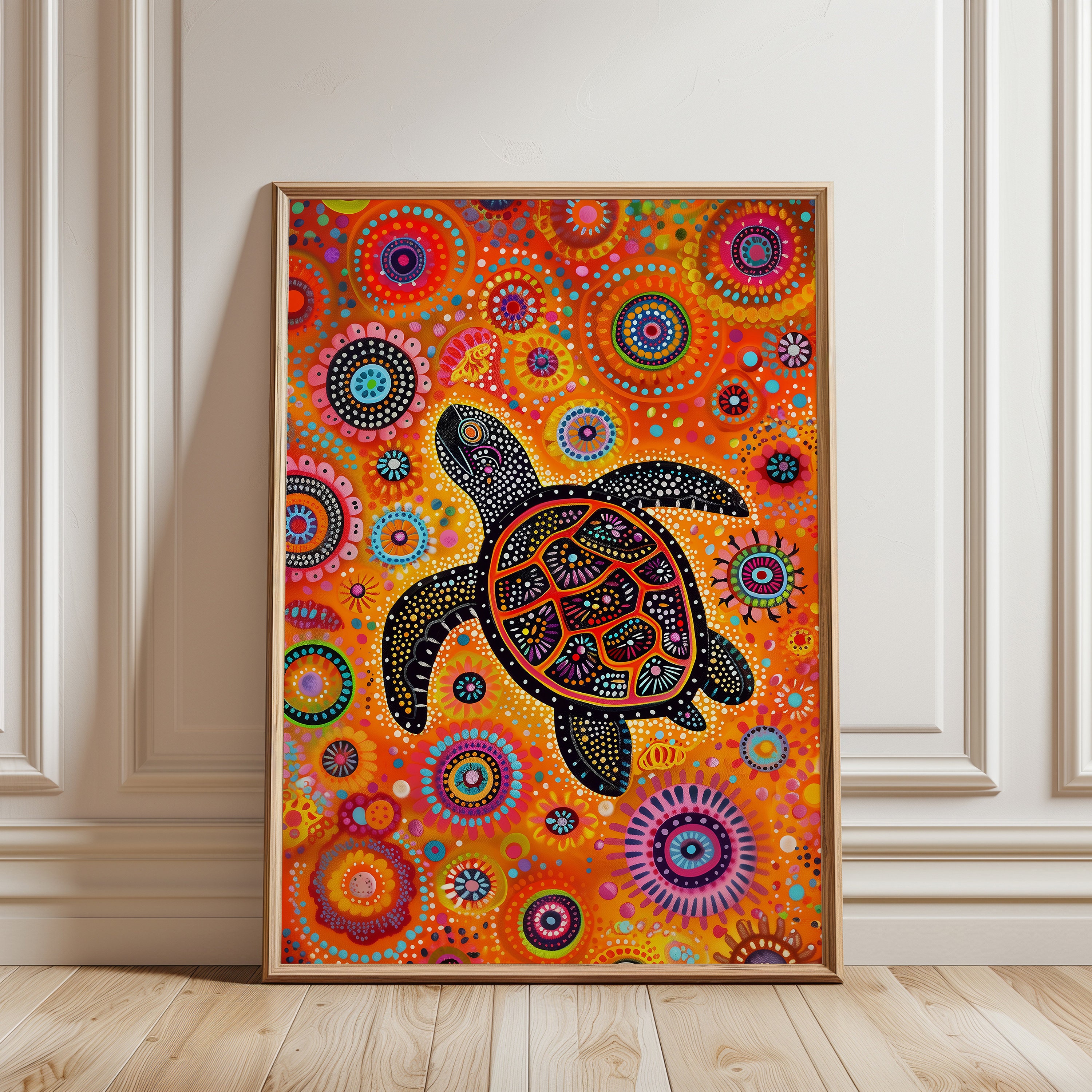 DIGITAL Turtle Aboriginal Dot Painting Download Authentic Indigenous ...