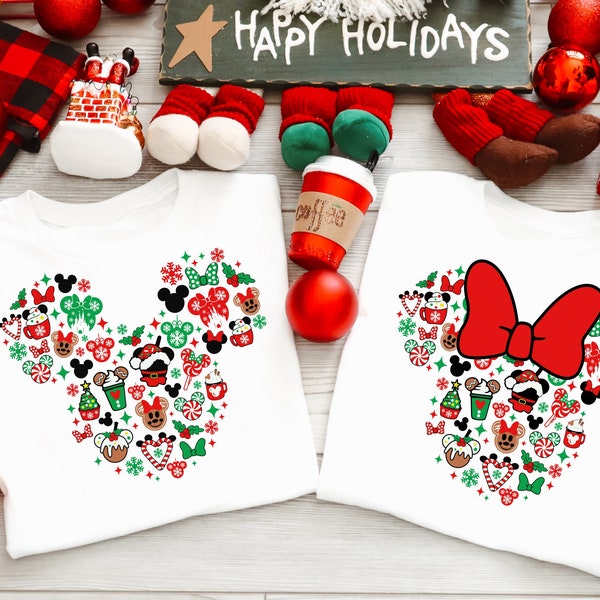 Christmas Mickey Shirt - Etsy