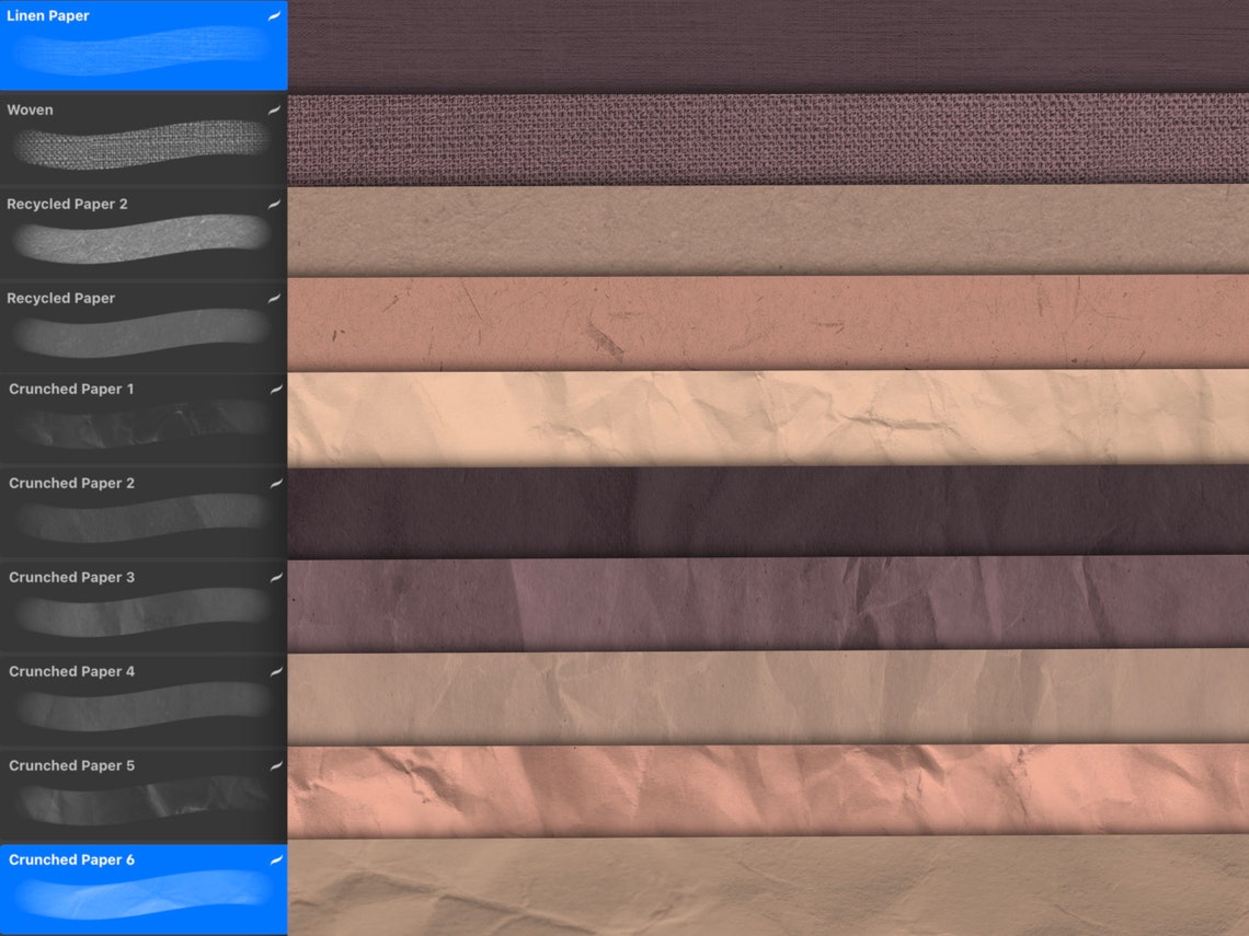 20 Procreate Paper Texture Brushes Canvas Texture Watercolour Paper ...