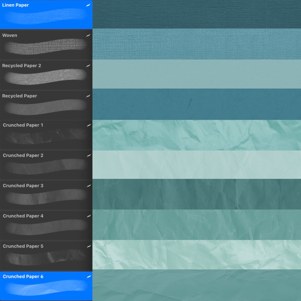 20 Procreate Paper Texture Brushes Canvas Texture Watercolour Paper ...