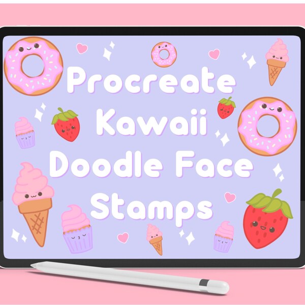 Kawaii Face Procreate - Etsy