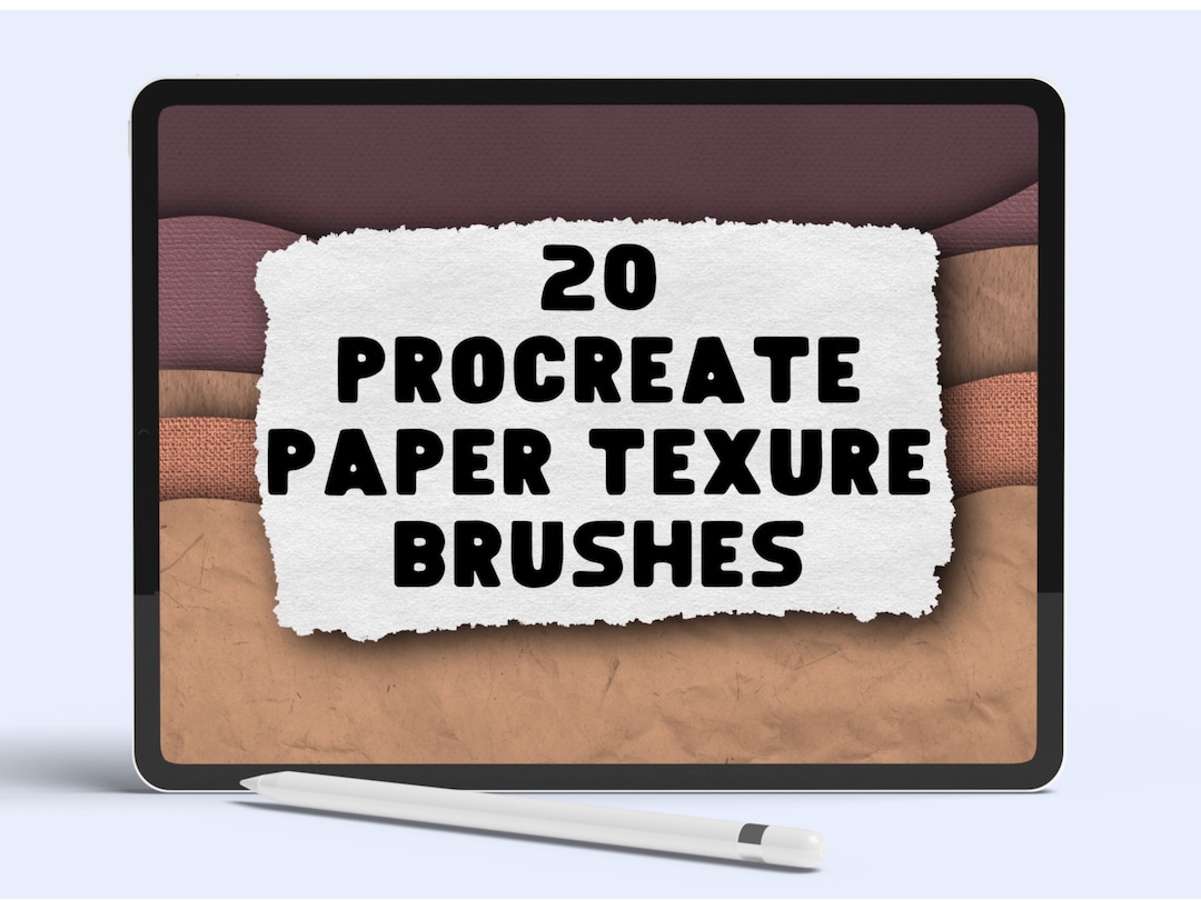 20 Procreate Paper Texture Brushes Canvas Texture Watercolour Paper ...
