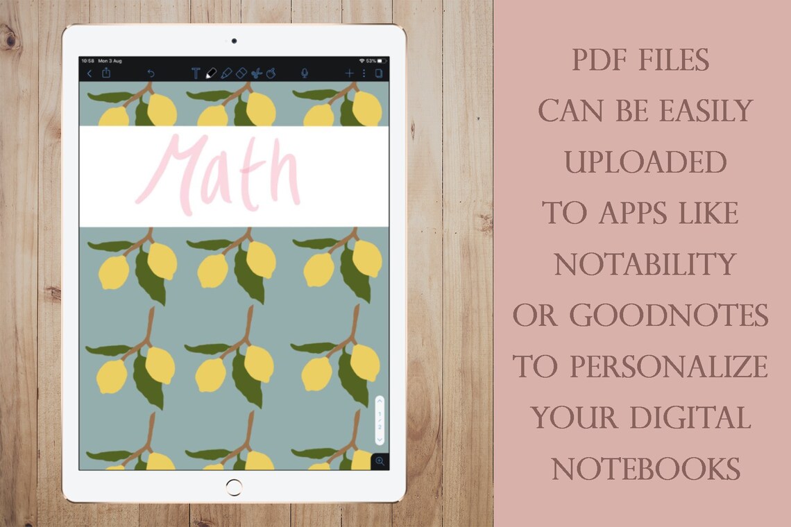 Binder Cover Printable Notebook and Binder A4 Cover Set of 10 Binder ...