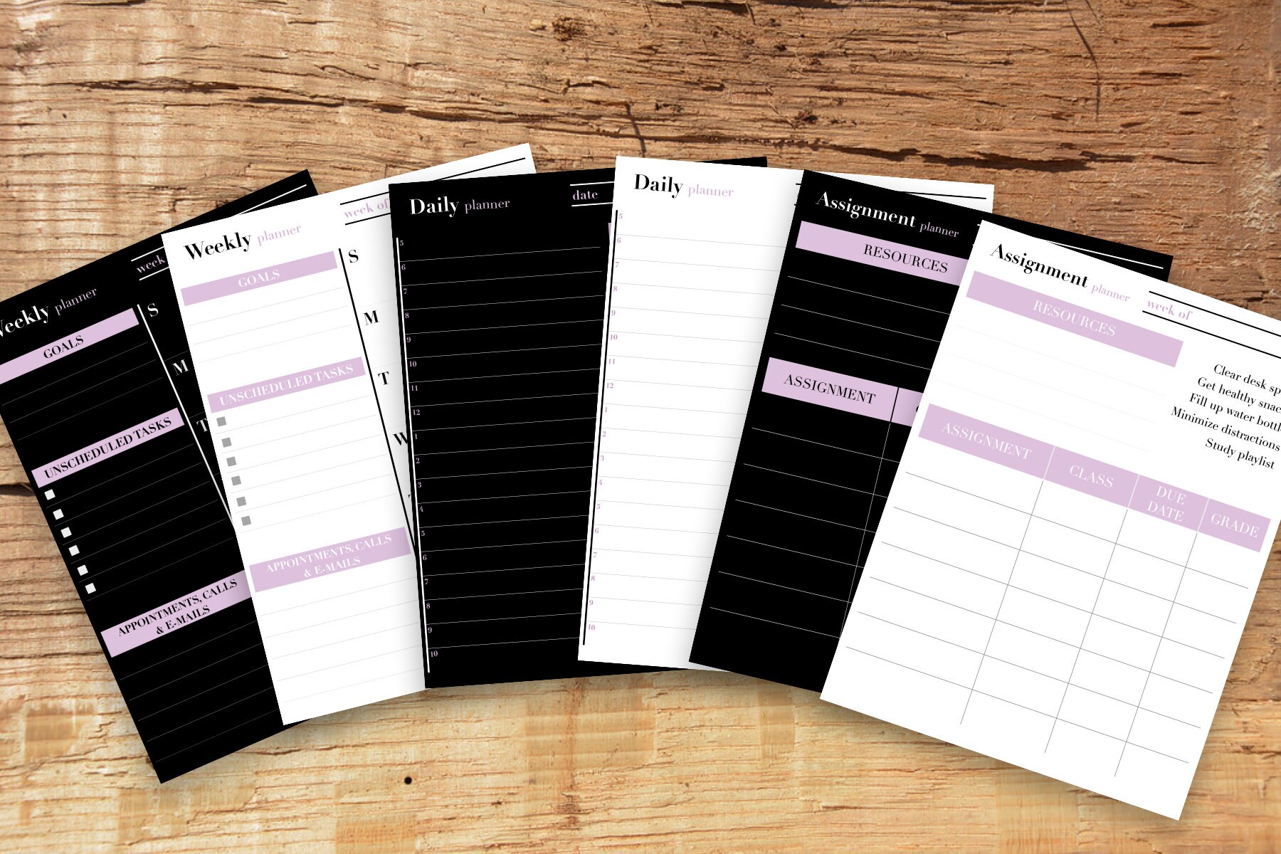 Daily and Weekly Minimalist Planner Templates Notability, Goodnotes ...