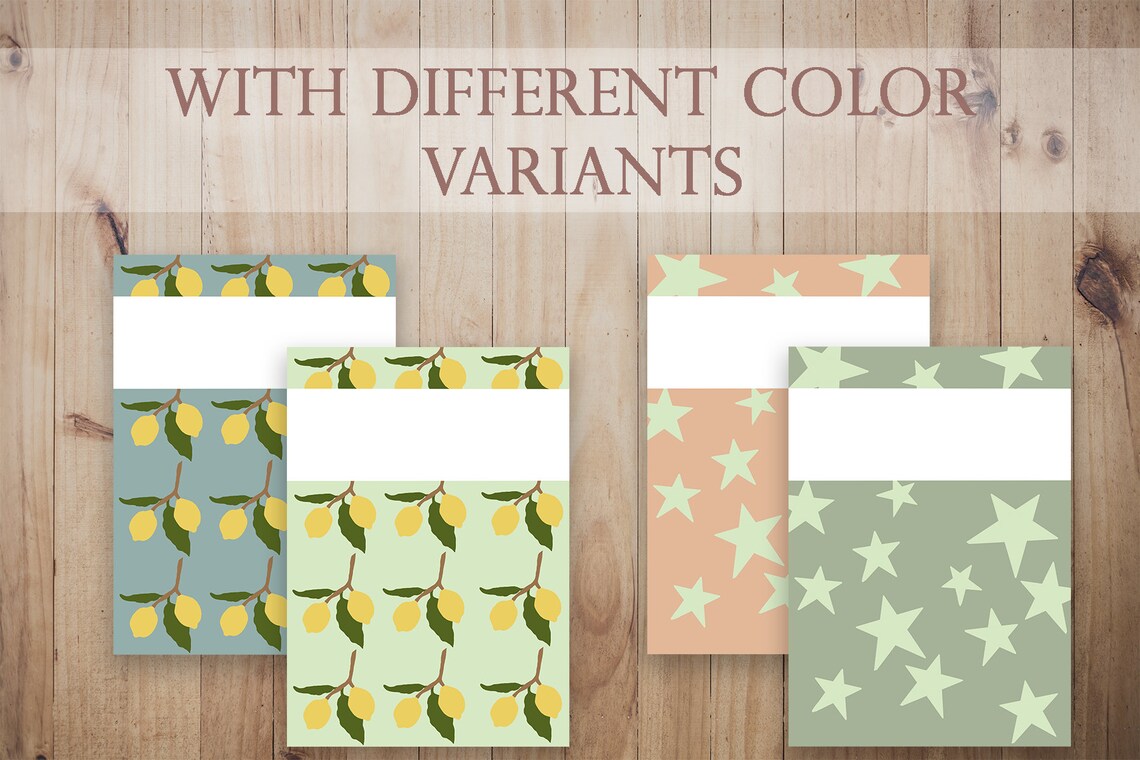 Binder Cover Printable Notebook and Binder A4 Cover Set of 10 Binder ...