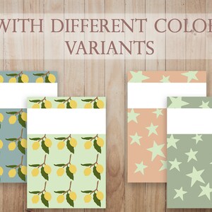 Binder Cover Printable Notebook and Binder A4 Cover Set of 10 Binder ...