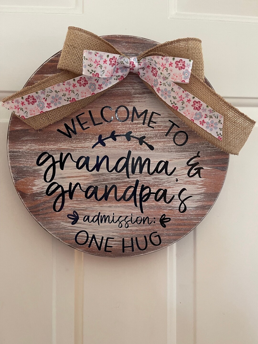 Welcome to Grandma & Grandpa's Wood Round - Etsy