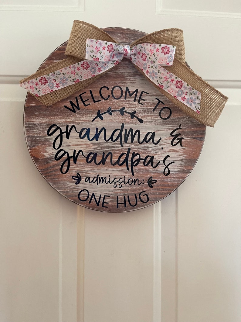 Welcome to Grandma & Grandpa's Wood Round - Etsy