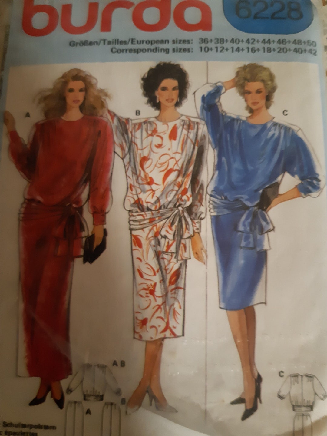 Burda Sewing Pattern Women 6228 Vintage 90er - Etsy