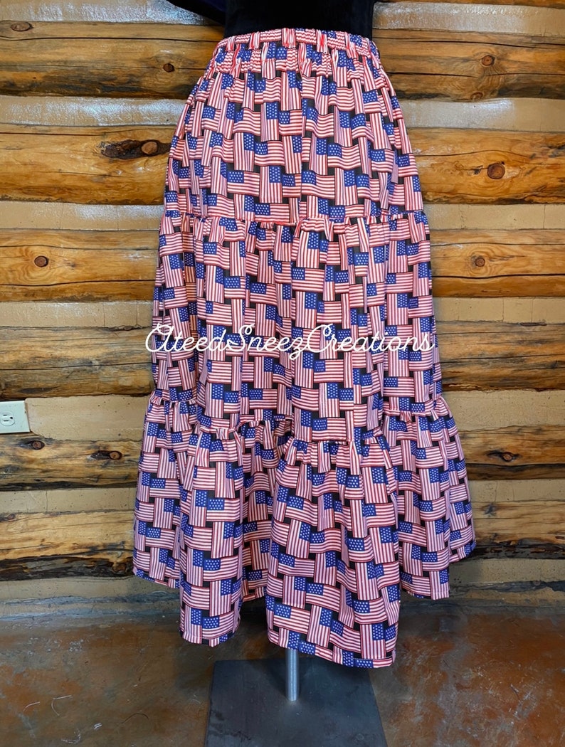 Navajo Skirt 3 Tier Cotton Skirt Navajo Style Skirt Cotton Skirt 3 ...