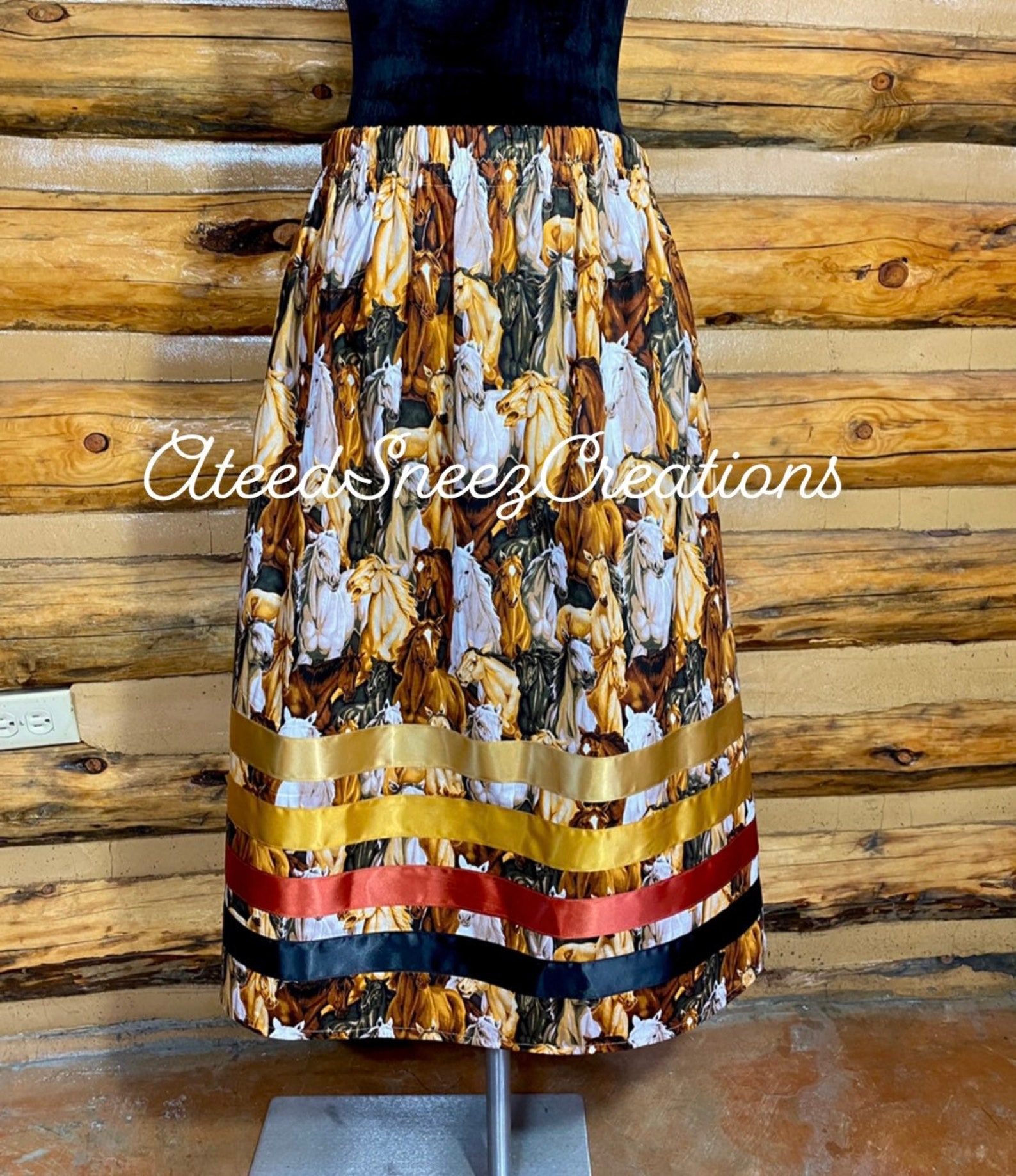 Cotton Ribbon Skirts Womens Ribbon Skirts Horse Ribbon - Etsy Canada