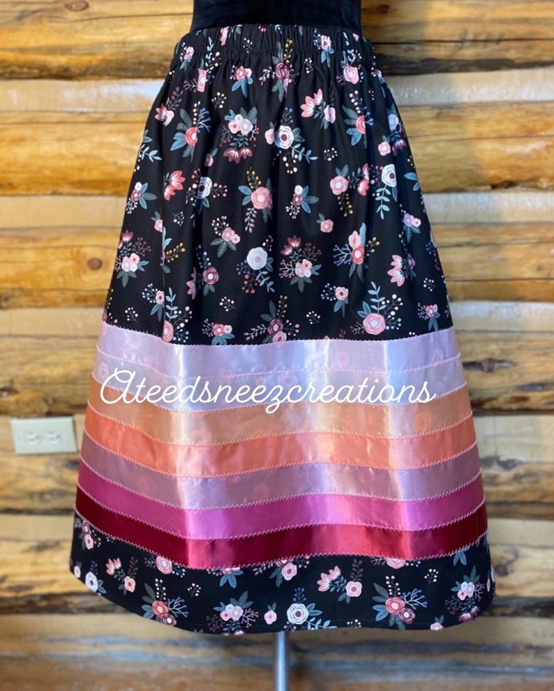 Cotton Ribbon Skirts Womens Ribbon Skirts Floral Ribbon - Etsy