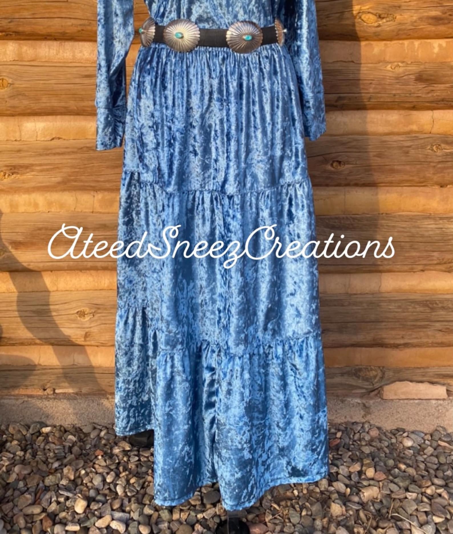 Tiered Velvet Skirt | Navajo Traditional Velvet 3 Tier Skirt | Navajo ...