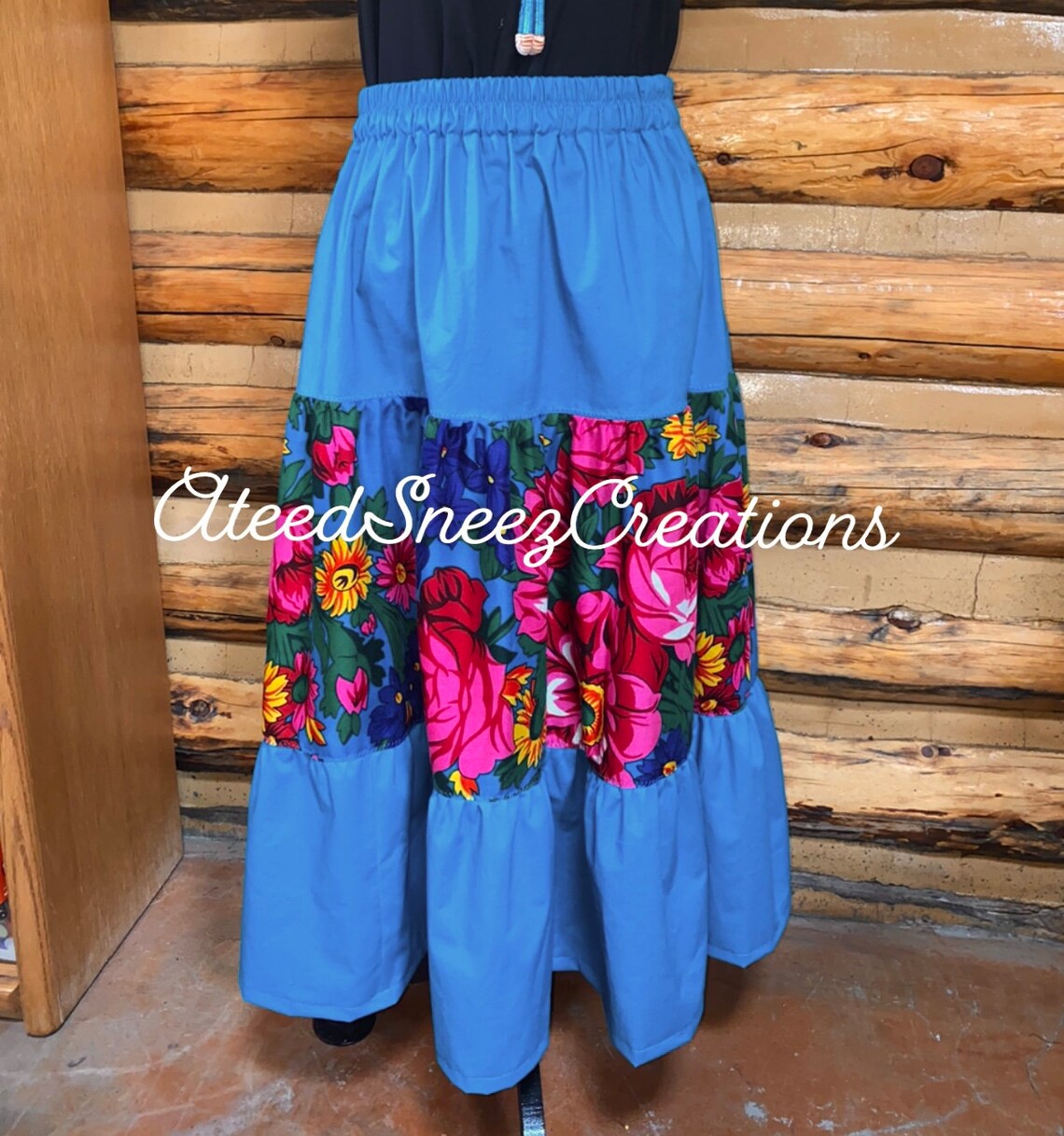 Navajo Scarf Sani 3 Tiered Skirt | Navajo Floral Scarf | Grandma Scarf ...