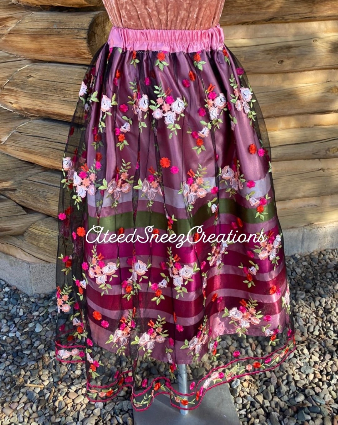 Lace Overlay Ribbon Skirt Floral Lace Ribbon Skirt Ribbon - Etsy