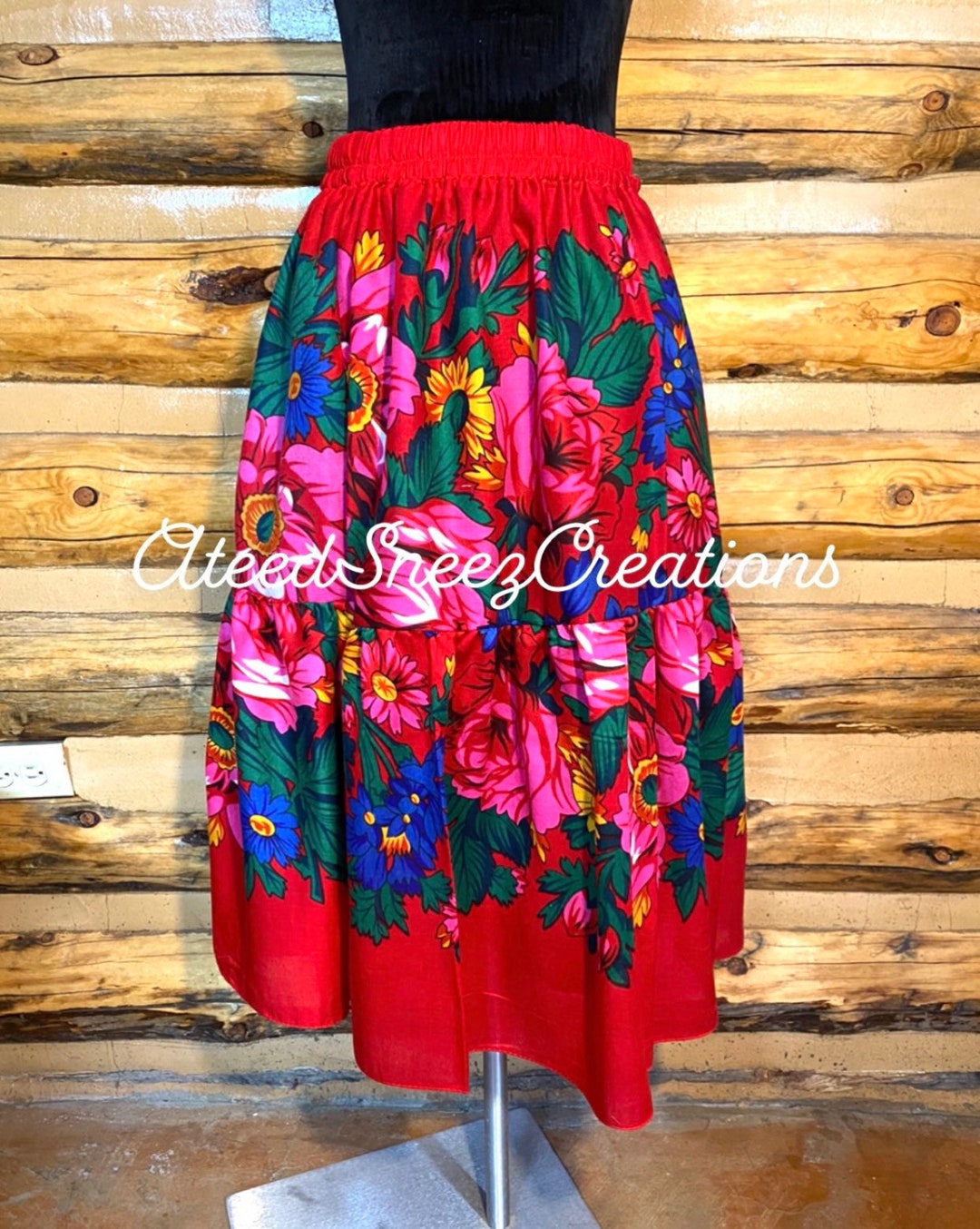 Navajo Scarf Sani Tiered Skirt Navajo Floral Scarf Grandma Scarf Navajo ...