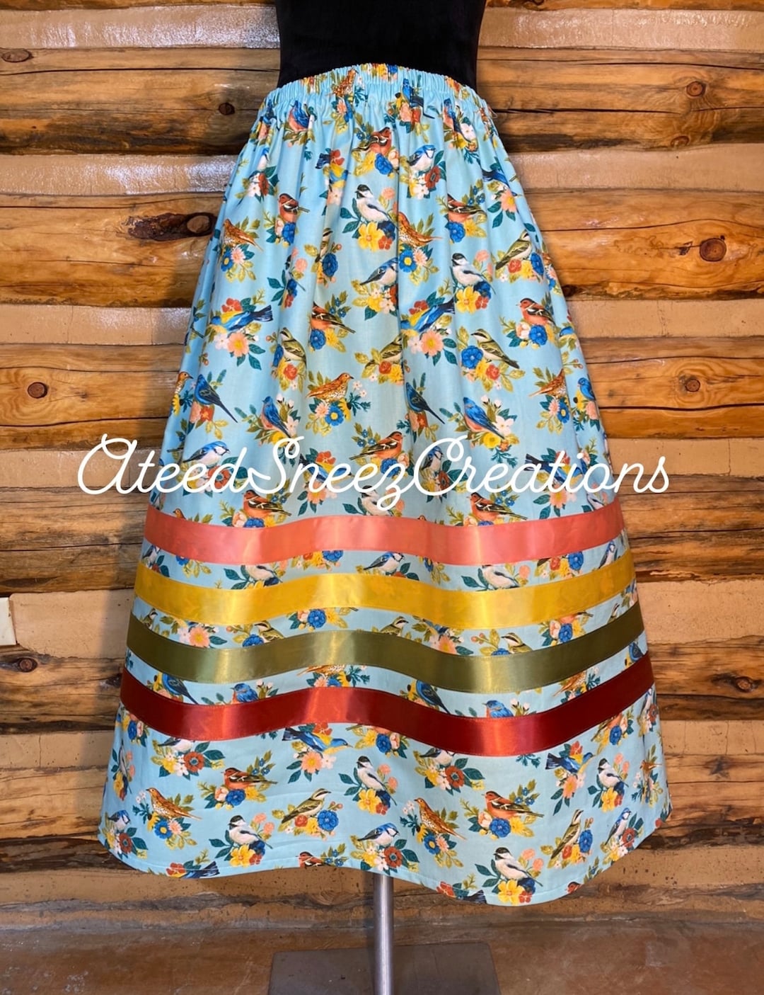 Floral Cotton Ribbon Skirts Women's Ribbon Skirts Floral Ribbon Skirts ...