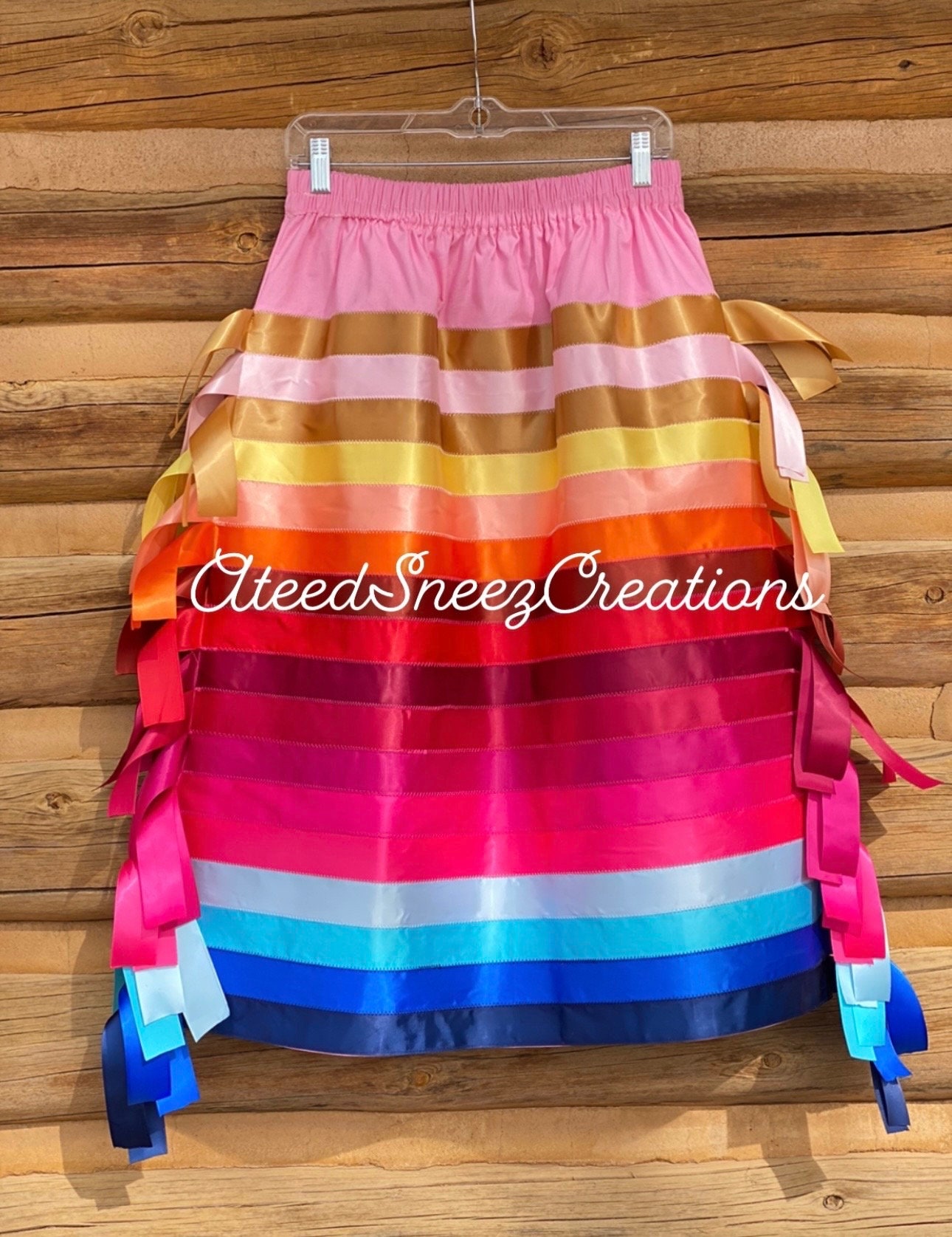 Stacked Cotton Ribbon Skirts With Hanging Ribbon | Women's Ribbon ...