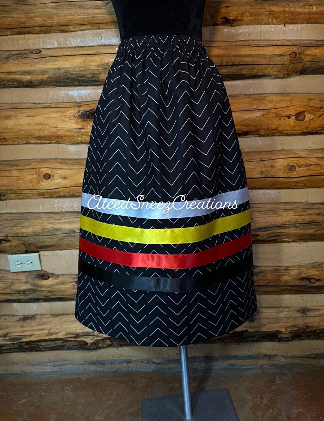 Medicine Wheel Colors Ribbon Skirt Cotton Ribbon Skirts Ribbon Skirts ...