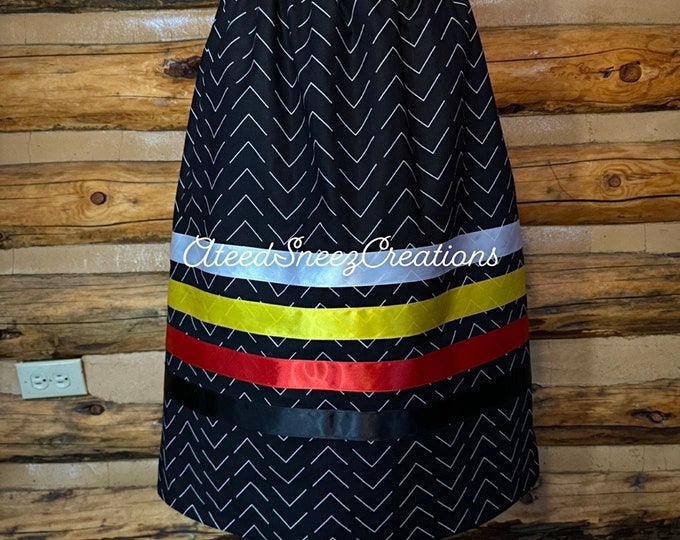 Medicine Wheel Colors Ribbon Skirt Cotton Ribbon Skirts Ribbon Skirts ...