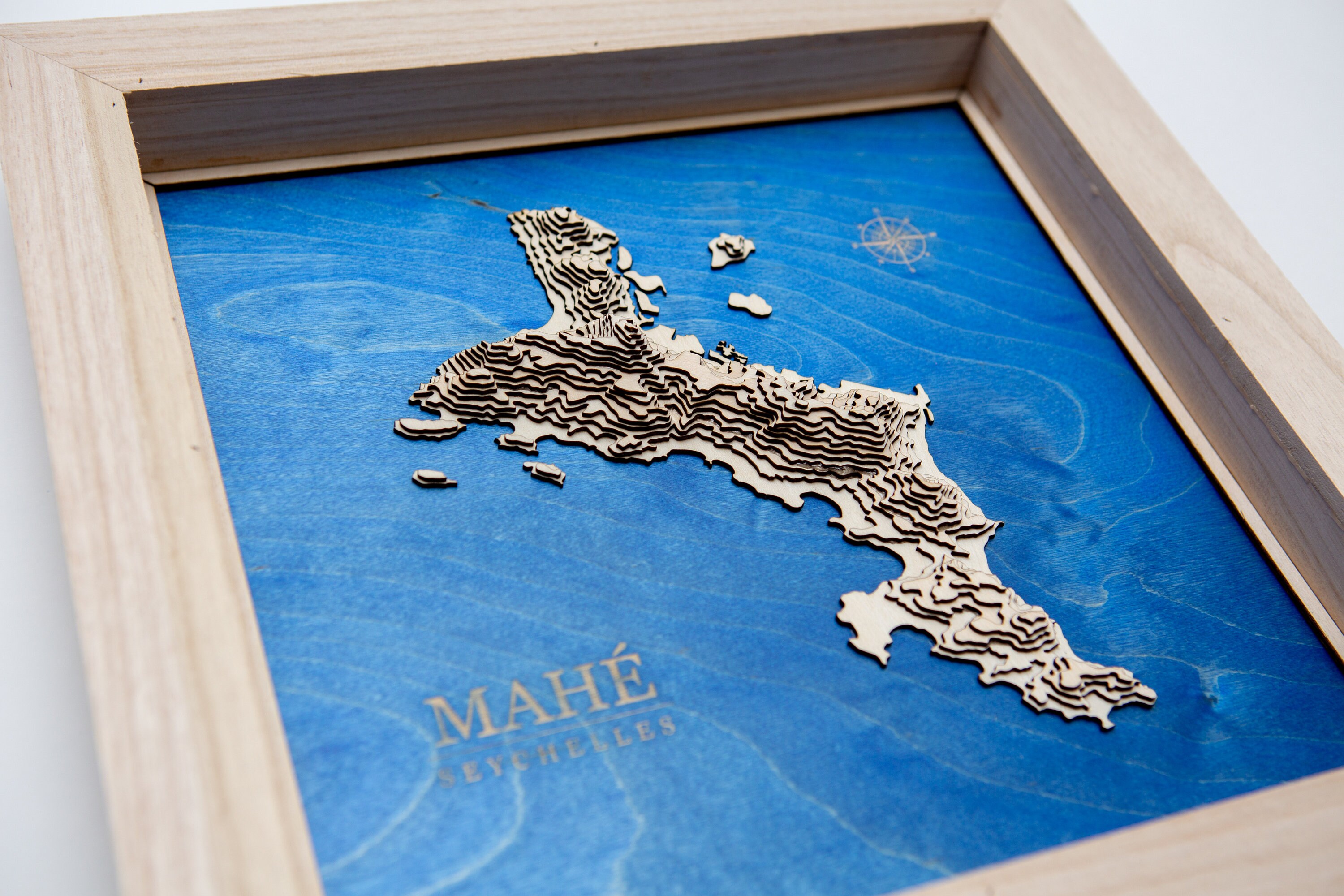 Topographical Contour Island Map - Etsy
