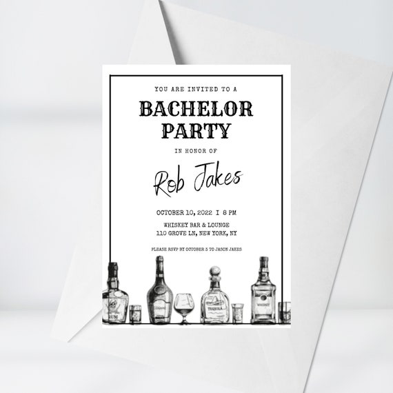 Bachelor Printable Invitation Bachelor Party Printable - Etsy