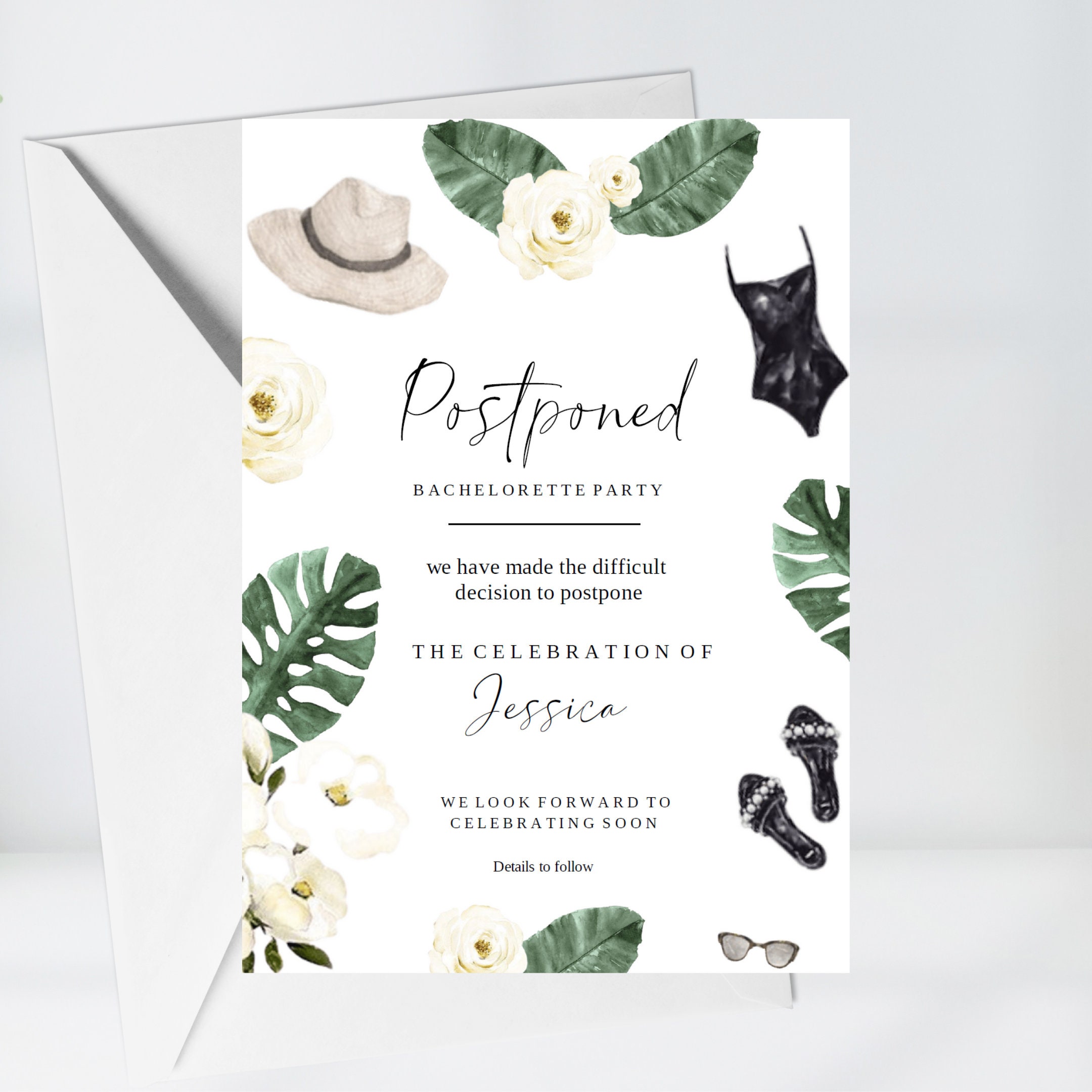 POSTPONED Bachelorette Printable Download Invitation - Etsy