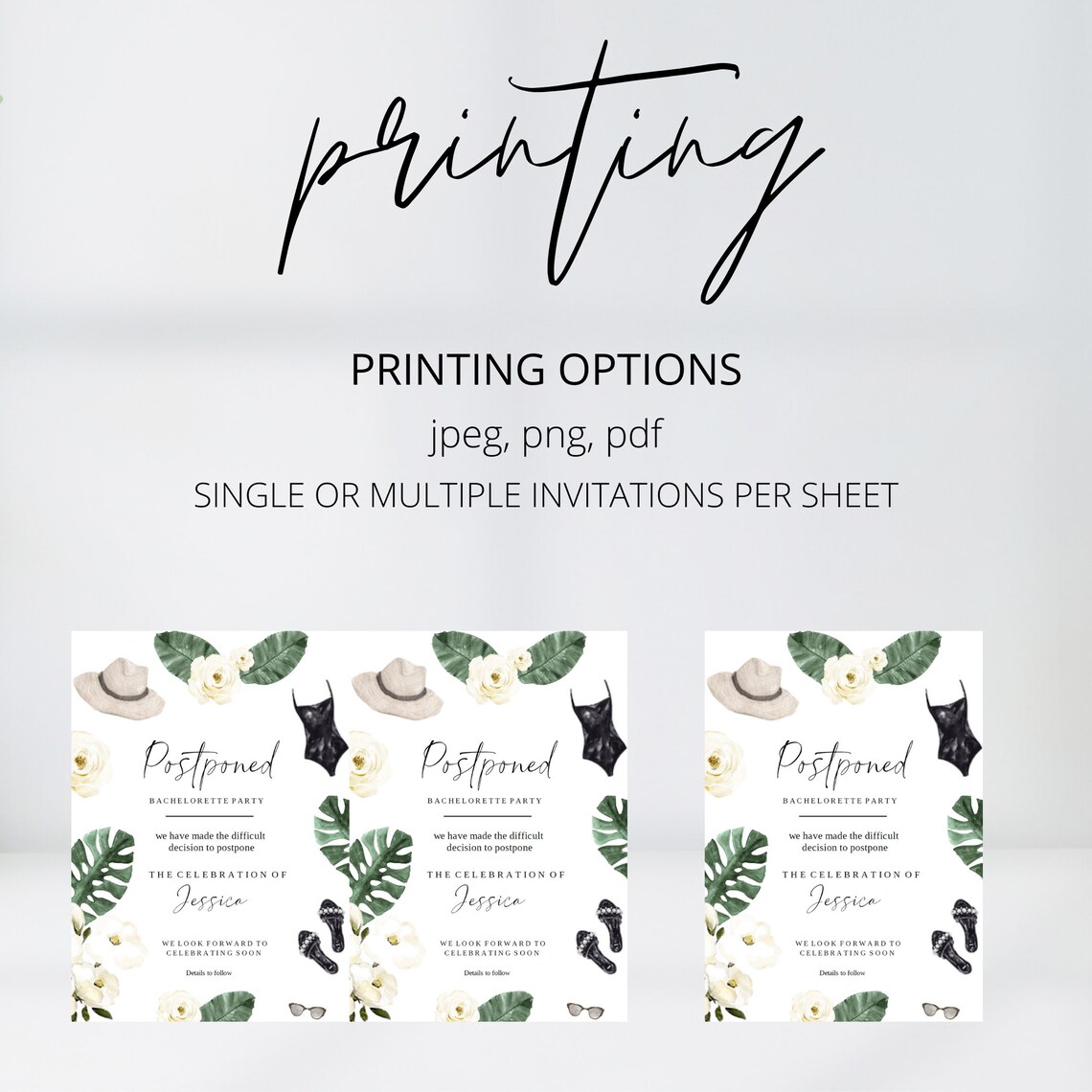 POSTPONED Bachelorette Printable Download Invitation - Etsy