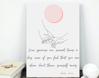 Jimin Promise Print Digital Download BTS Park Jimin Poster - Etsy