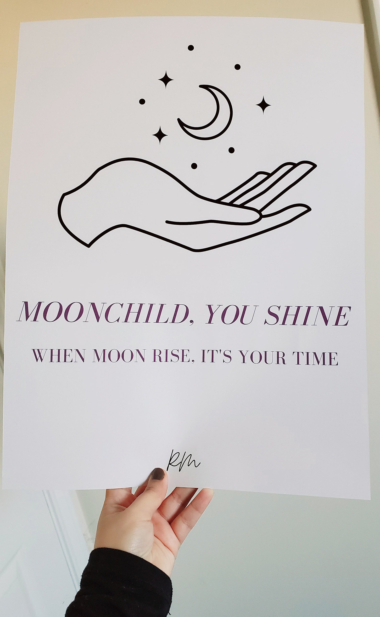 BTS RM Moonchild Lyrics Art Print 12 X 16 - Etsy